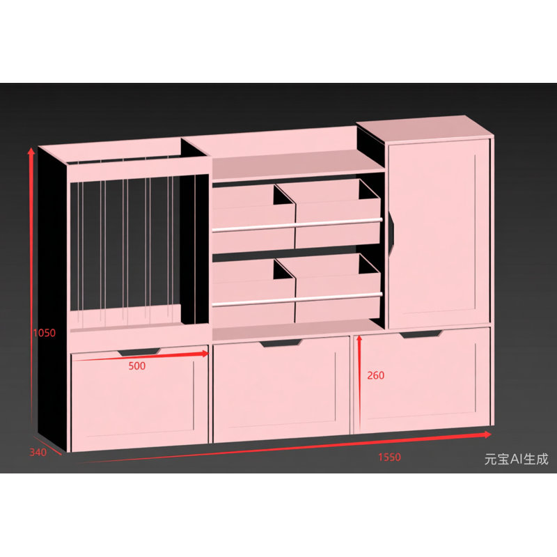 VortinT 41.3"H Toy Storage Organizer, Stuffed Animal Storage, 3 Movable ...