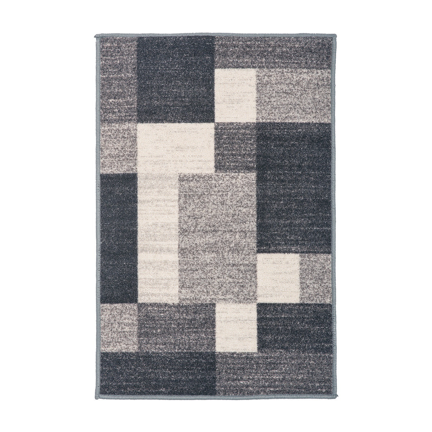 Wrought Studio Akieba Geometric Tufted Gray/Black/Ivory Non-Slip ...