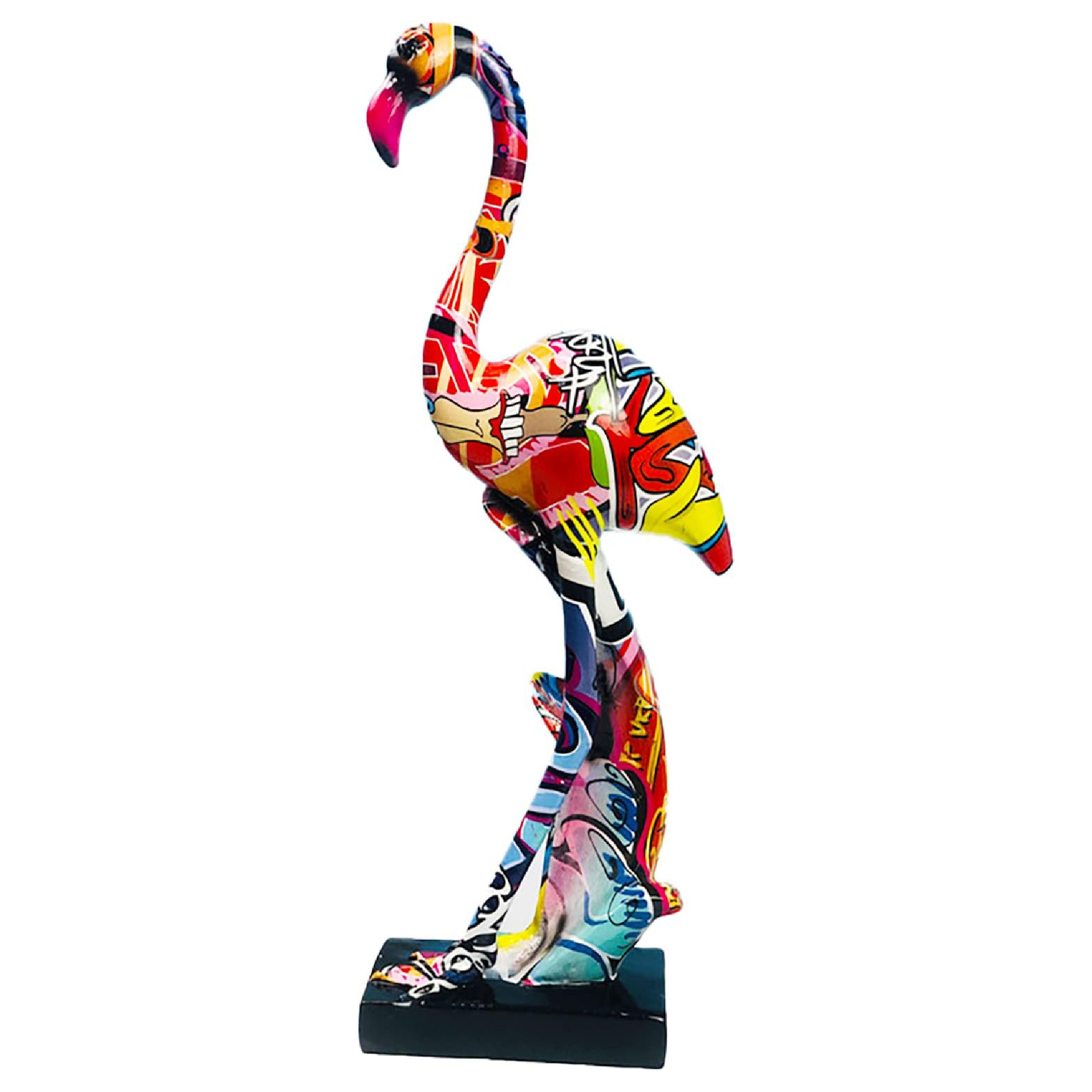 Bayou Breeze Multicoloured Graffiti Flamingo Deco Object - Wayfair Canada