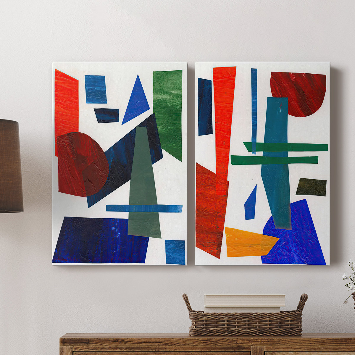 Wexford Home Colorful Shapes III-Premium Gallery Wrapped Canvas -Ready ...