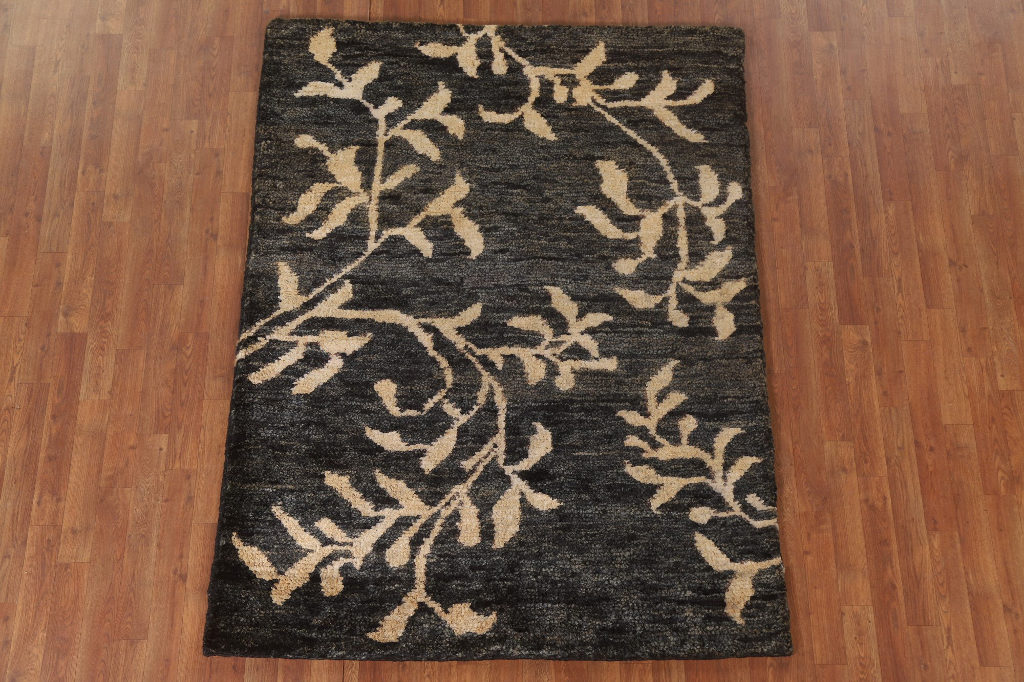 Red Barrel Studio® Abstract Black Area Rug 5x6 | Wayfair