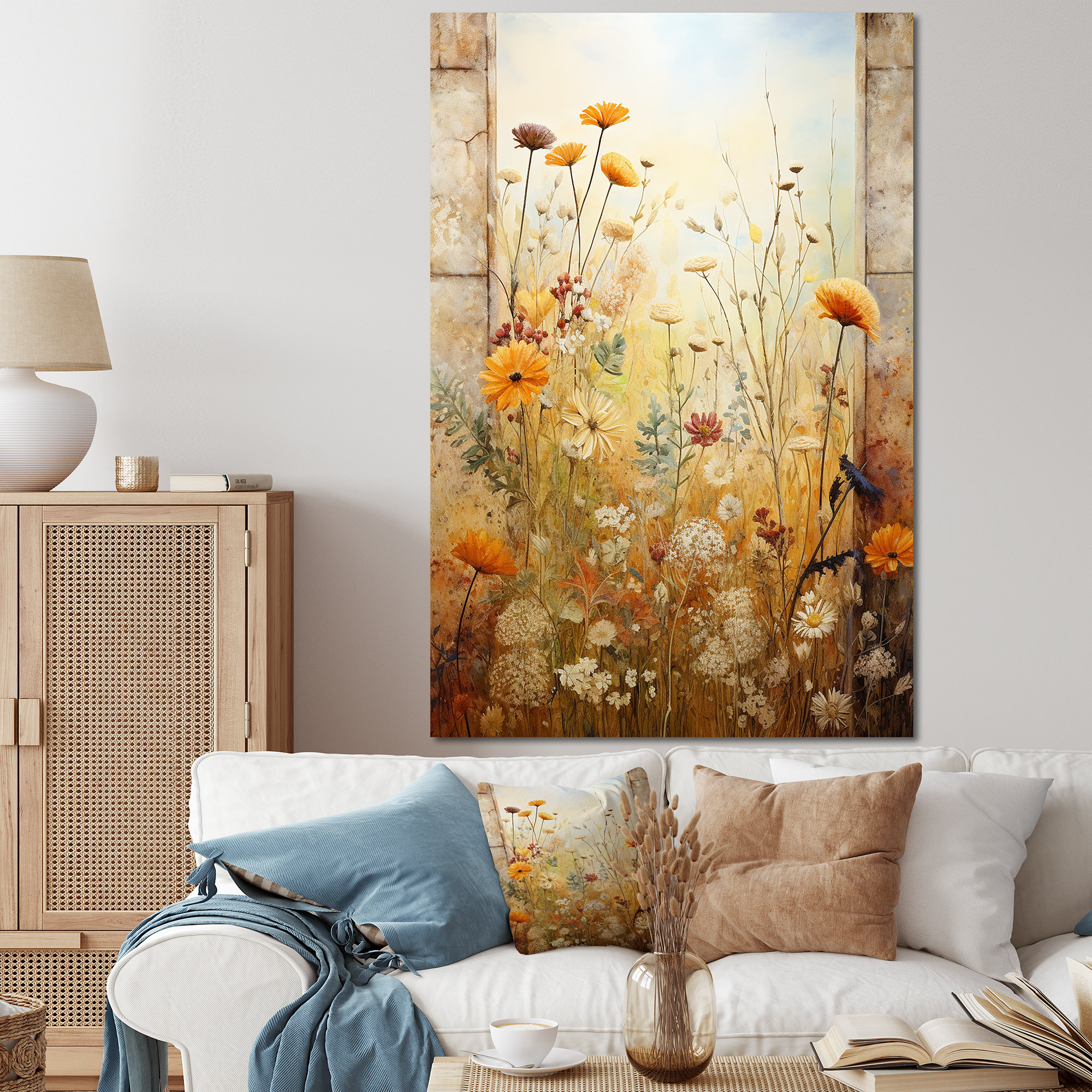 Lark Manor™ Green And Yellow Summer Meadow Windows View II - Meadow ...