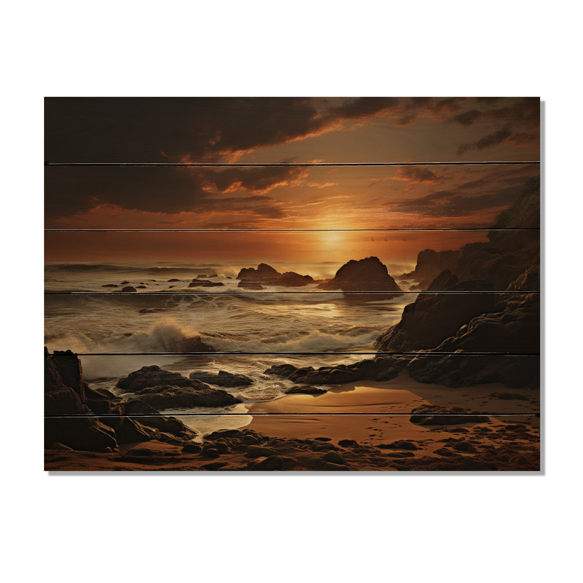 Dovecove Ardent Beach Photo Golden Sands VIII On Wood Print - Wayfair ...