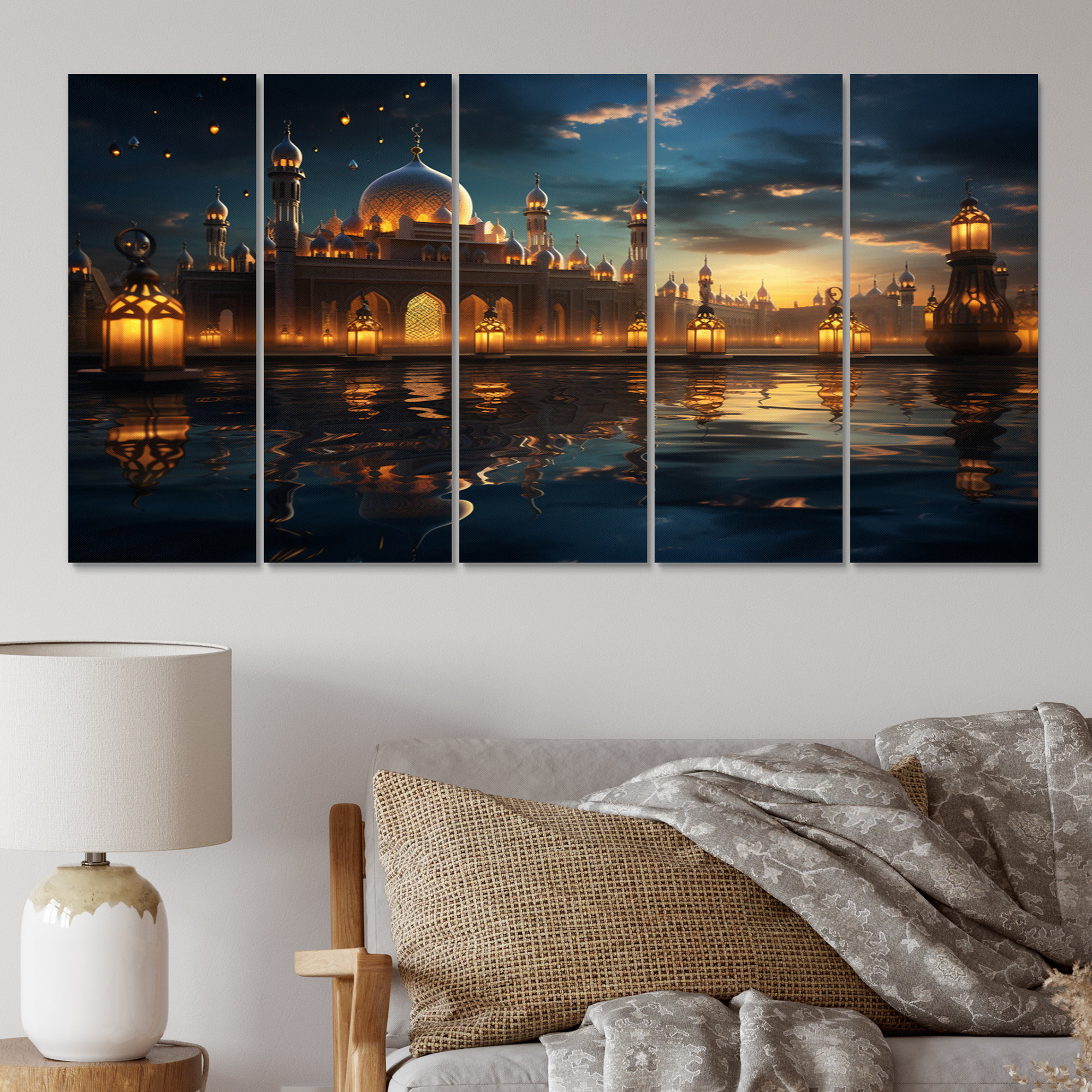 Design Art Islam Art Ramadan Reflection - Islamic Metal Wall Art Prints ...