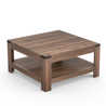 Millwood Pines Zara Square Coffee Table With 2-tier Storage Shelves ...