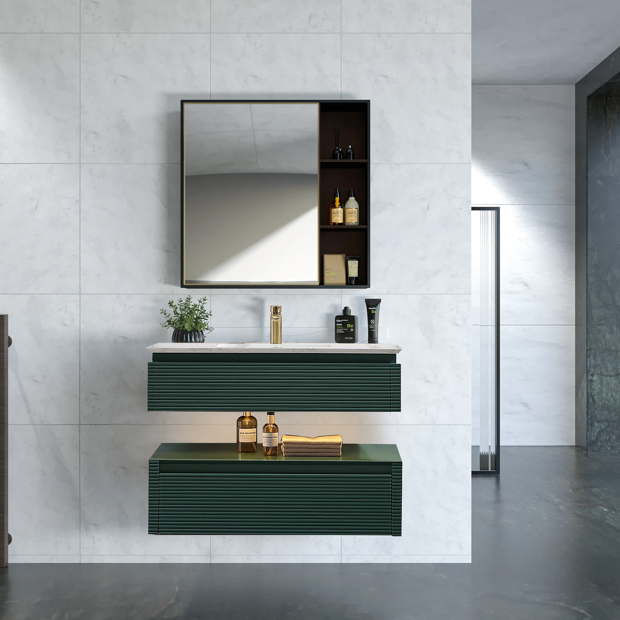 Dilon 36'' Floating Bathroom Vanity, Wall Mounted Bathroom Vanity with ...