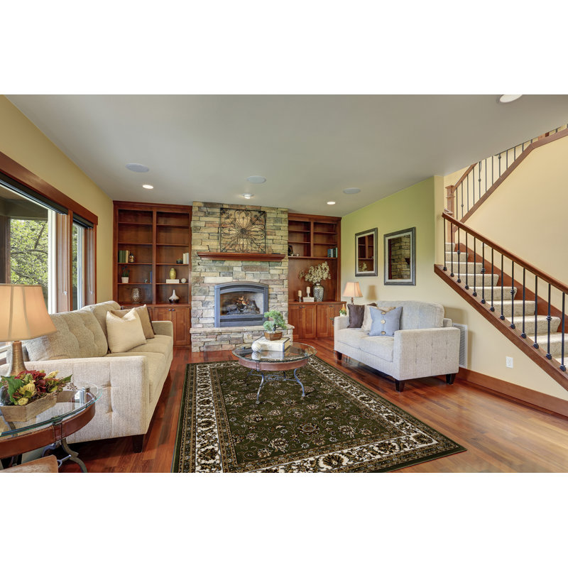 Canora Grey Leatri Performance Green Rug | Wayfair