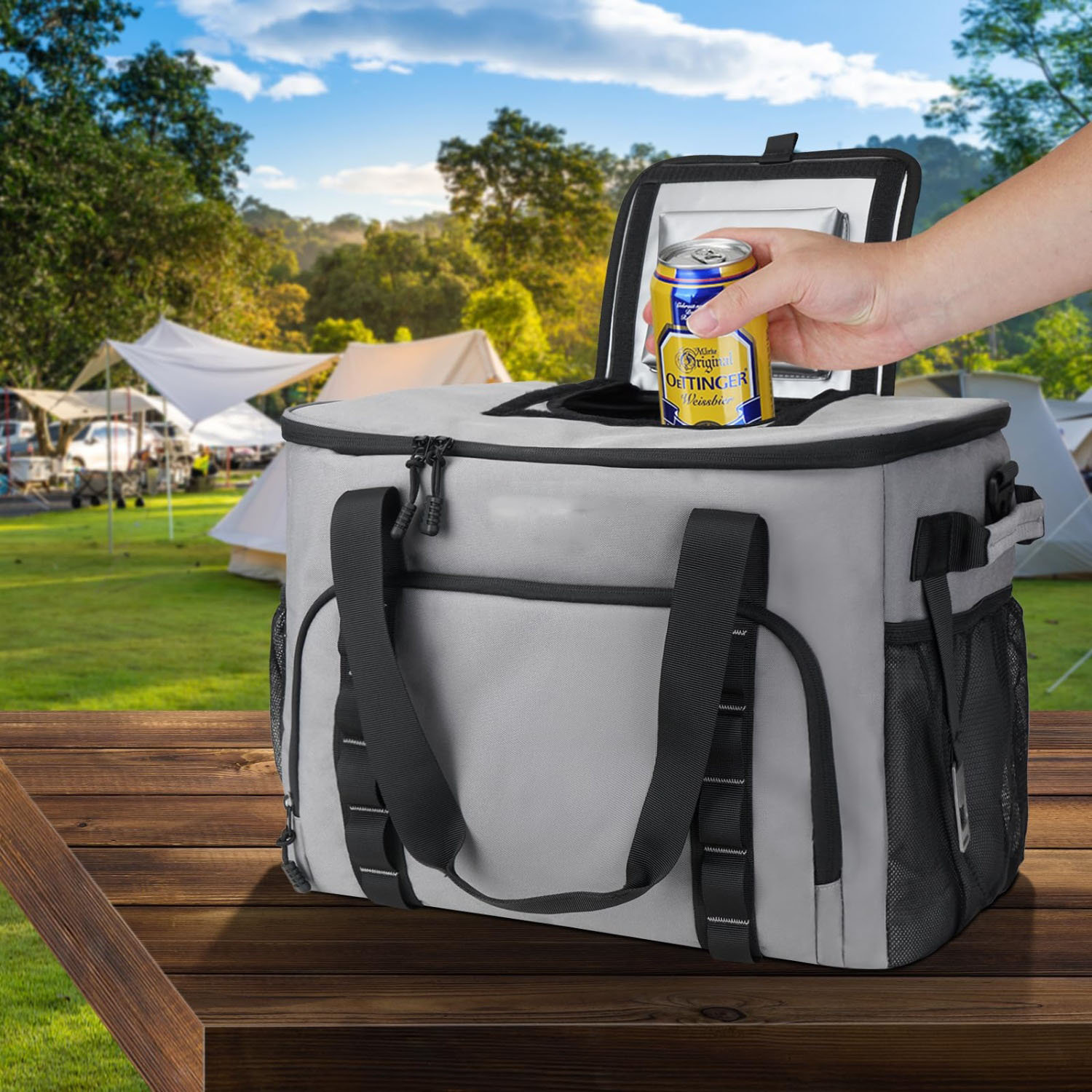 Latitude Run® Extra Large Soft Cooler Bag, Portable Leakproof Cooler ...