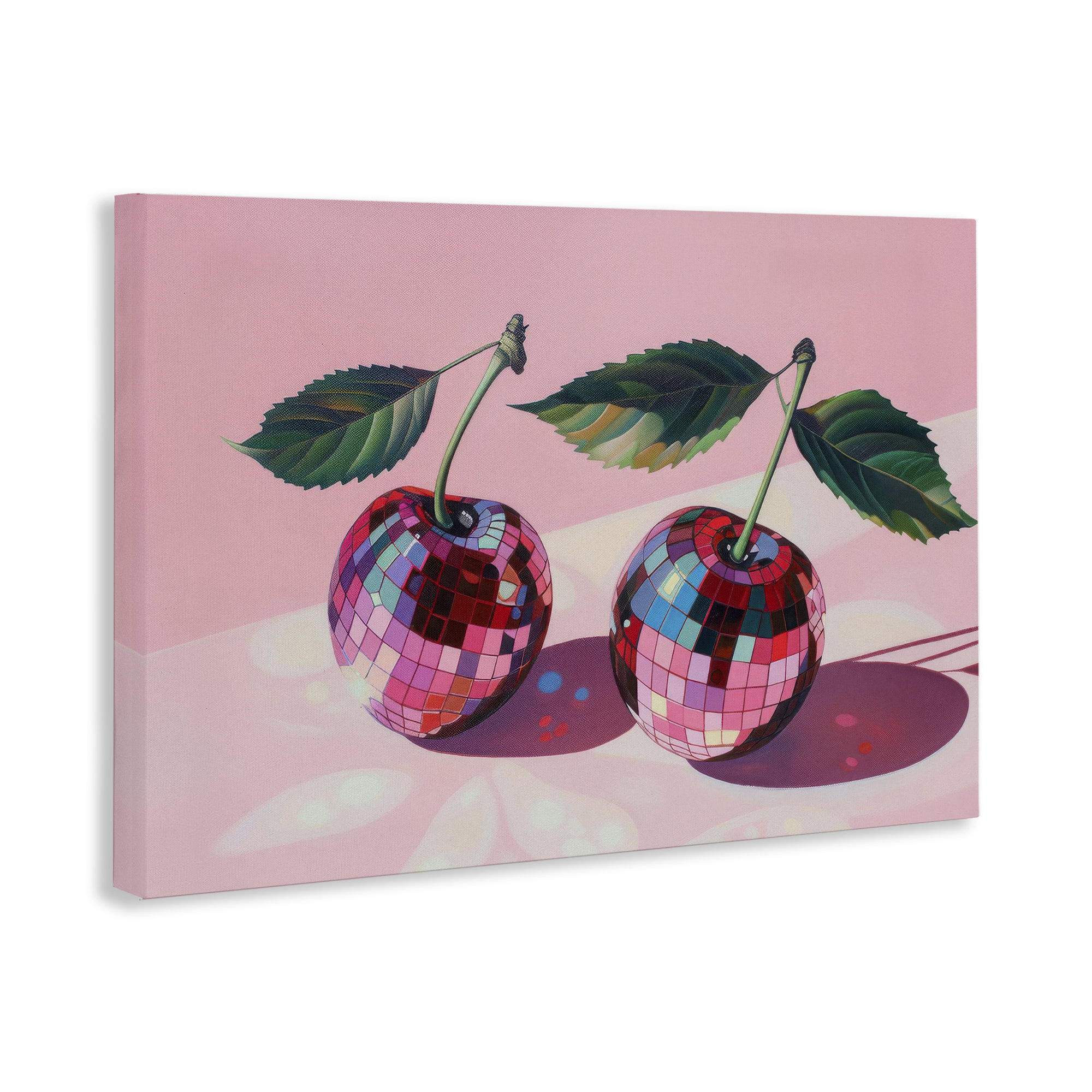Mercer41 Disco Ball Cherry Pair Canvas, design by LSR Creative Studio ...