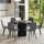 7-Piece Dining Table Set Featuring A Black Wooden Tabletop And ...