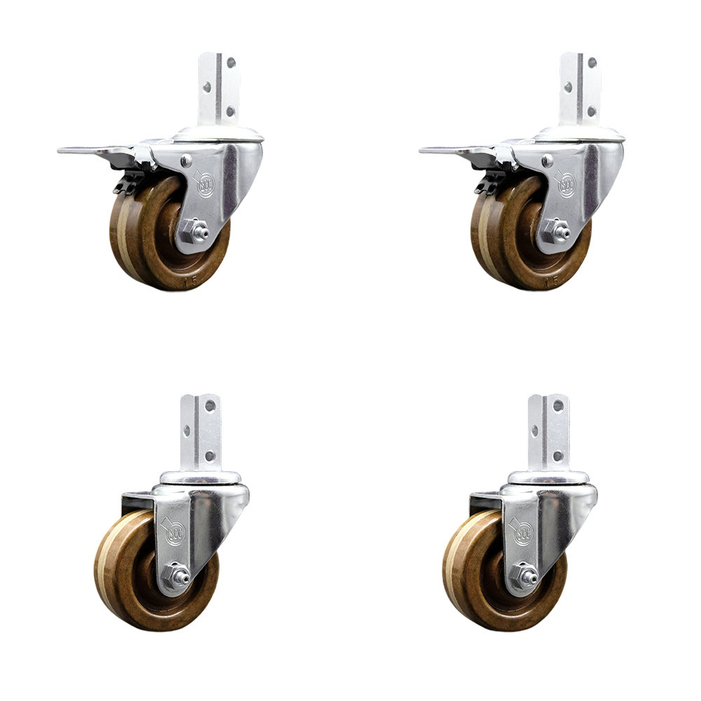 Service Caster 3 Inch High Temp Phenolic 3/4 Inch Square Stem Caster ...