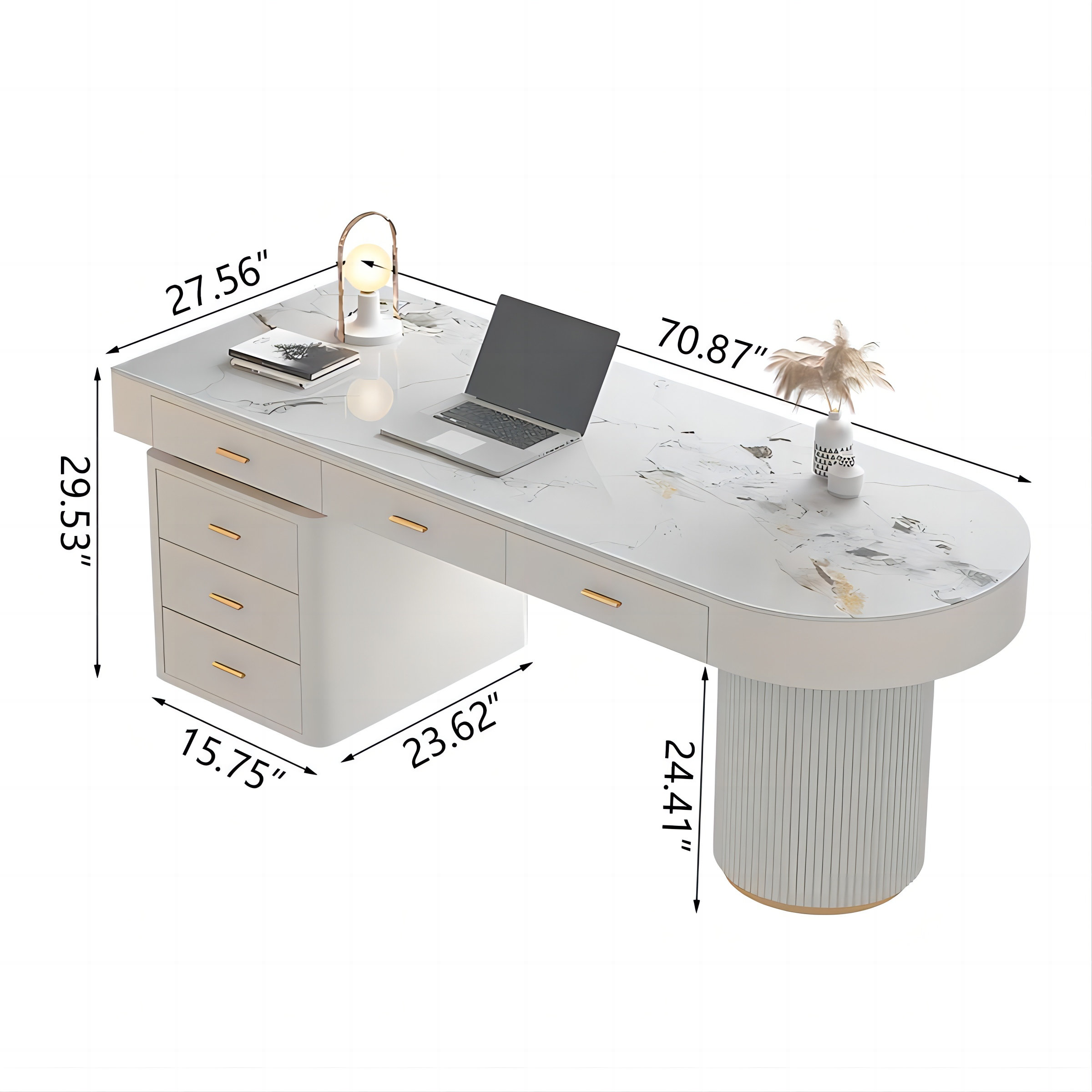 Recon Furniture Half-circle Writing Desk & Reviews | Wayfair
