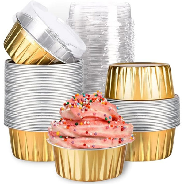 NIERBO Aluminum Baking Cup with Lid | Wayfair