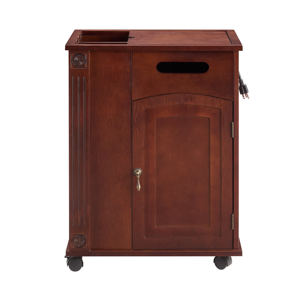 Latitude Run® Powered Traditional End Table With Charging Station ...