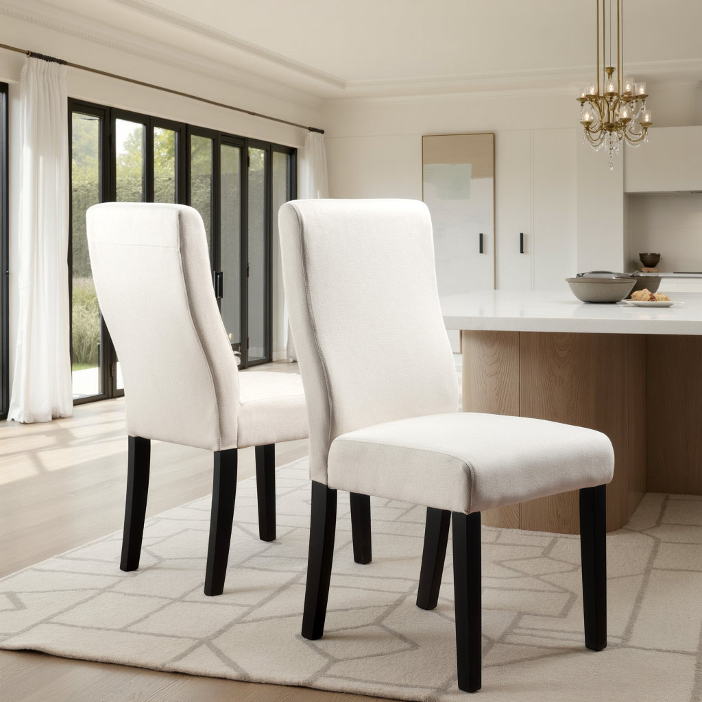 Corrigan Studio® Set of 2 Modern Slipper Dining Chairs - Contemporary ...