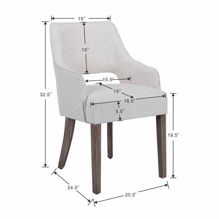Red Barrel Studio® Haziqah Solid Back Arm Chair | Wayfair