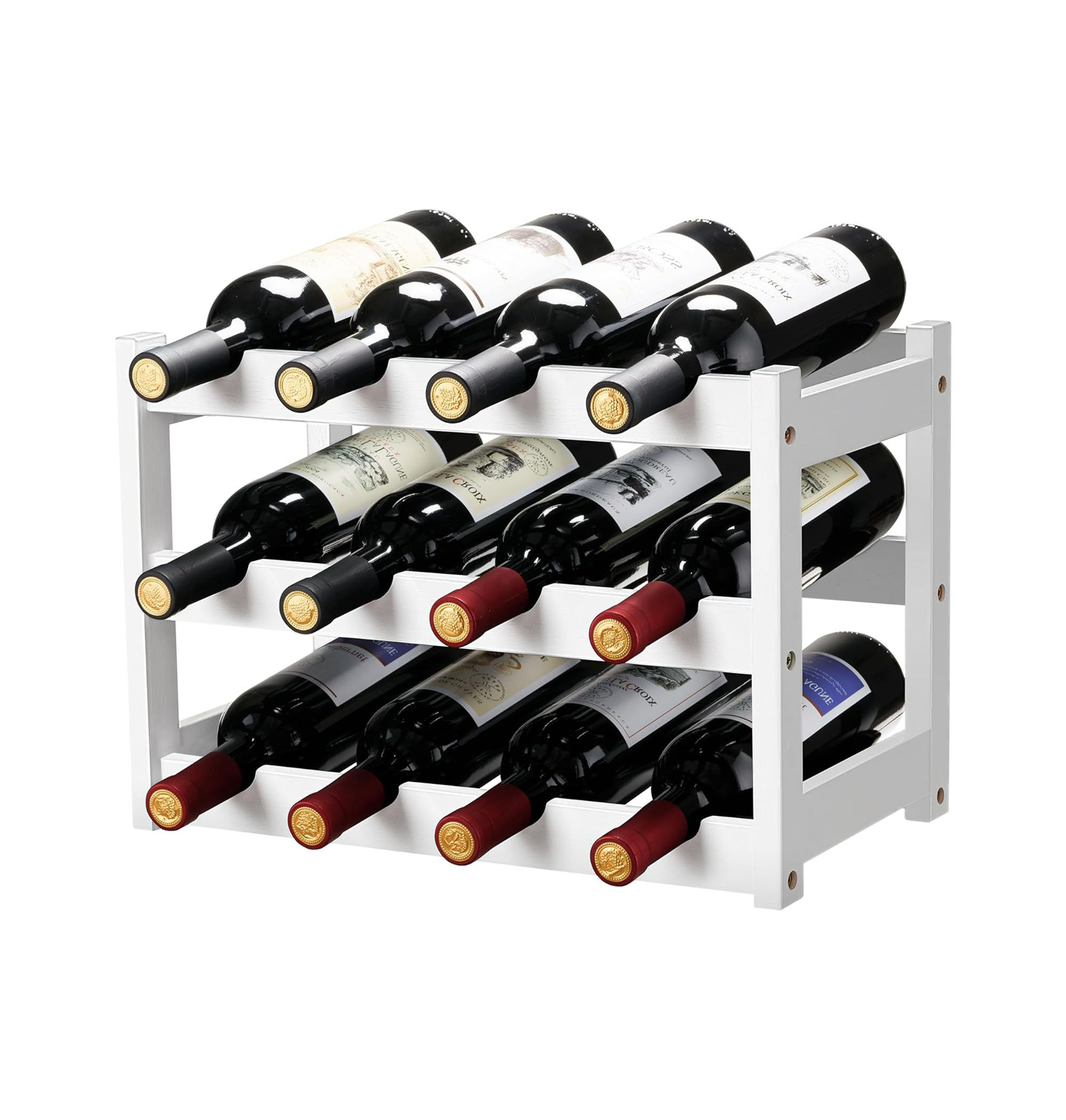 Hokku Designs Bamboo Wine Rack, Durable Wine Storage Cabinet Shelf ...