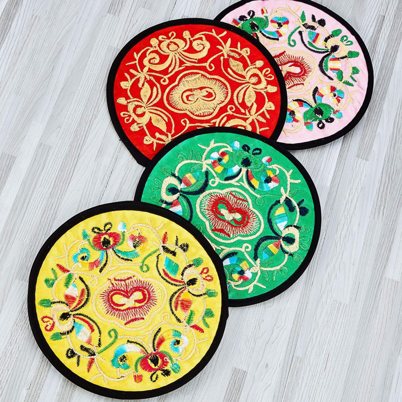 Bungalow Rose Polyester Round 16 Piece Coaster Set | Wayfair