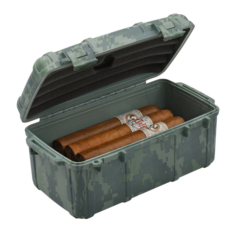 Cigar Caddy Camo 15 Cigar Waterproof Travel Humidor, Digital Camouflage ...