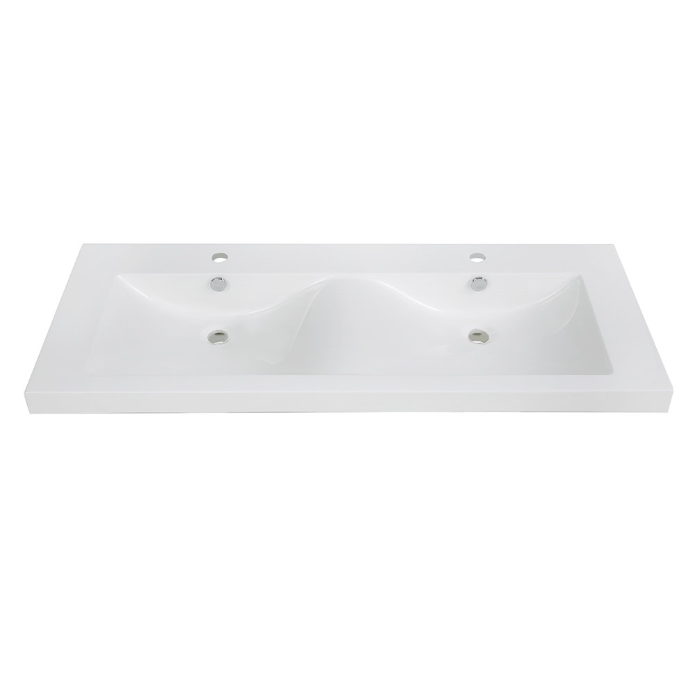 Streamline Bath 47.2" Solid Surface Resin Streamline Vanity Top ...