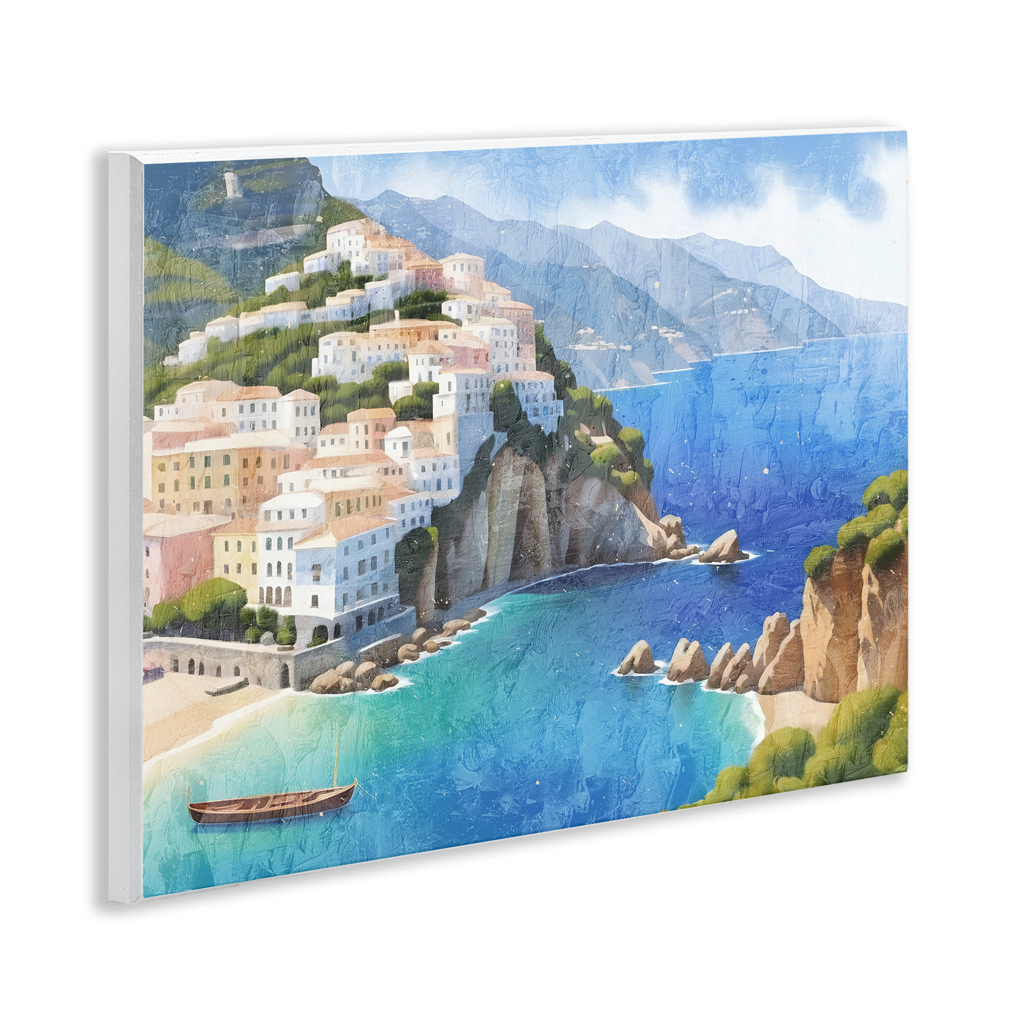Ebern Designs Vibrant Coastal Seascape Wall Plaque, design by Kim Allen ...