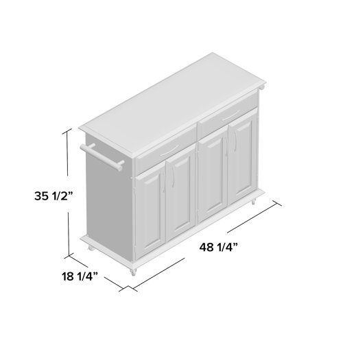 Charlton Home® Hamilton Solid Wood Kitchen Cart & Reviews | Wayfair