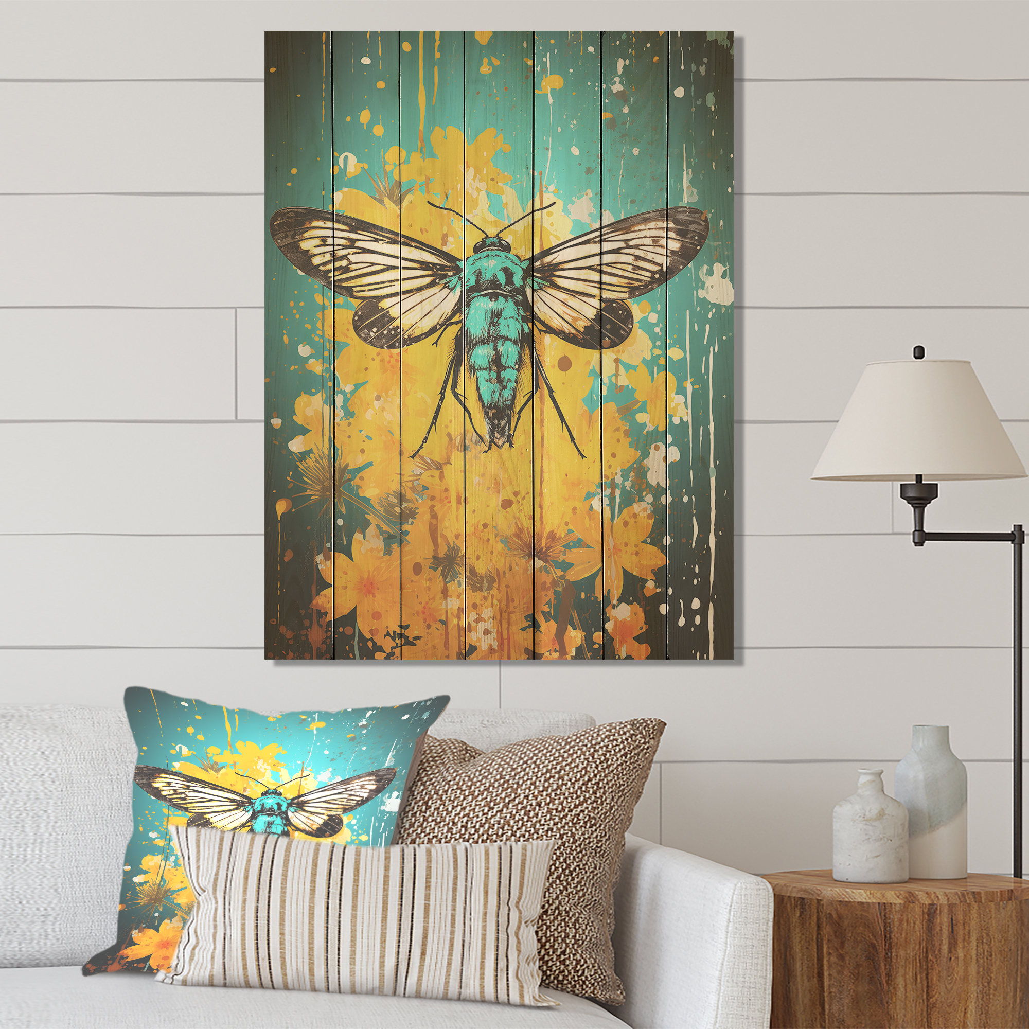 August Grove® Green And Yellow Pop Insect Art Moth I - Insects & Bugs ...