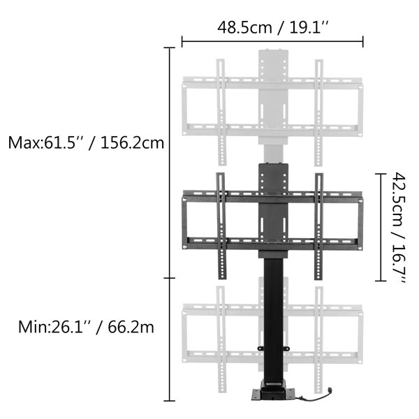 VEVOR Swivel Motorized TV Lift, Motorized TV Mount Fit for 32-70 Inch ...