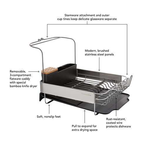 KitchenAid® Full Size Expandable Dish-Drying Rack & Reviews | Wayfair