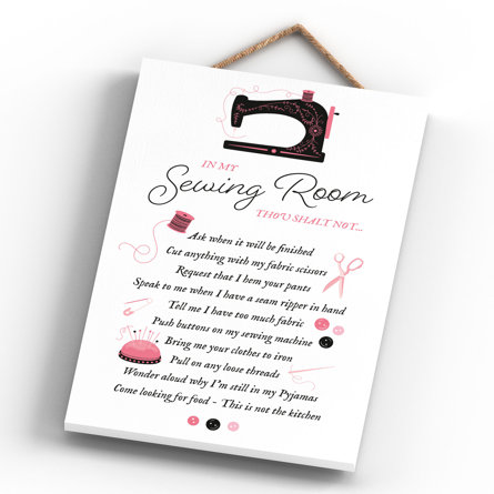 Happy Larry Sew In My Sewing Room Signs and Plaques | Wayfair.co.uk