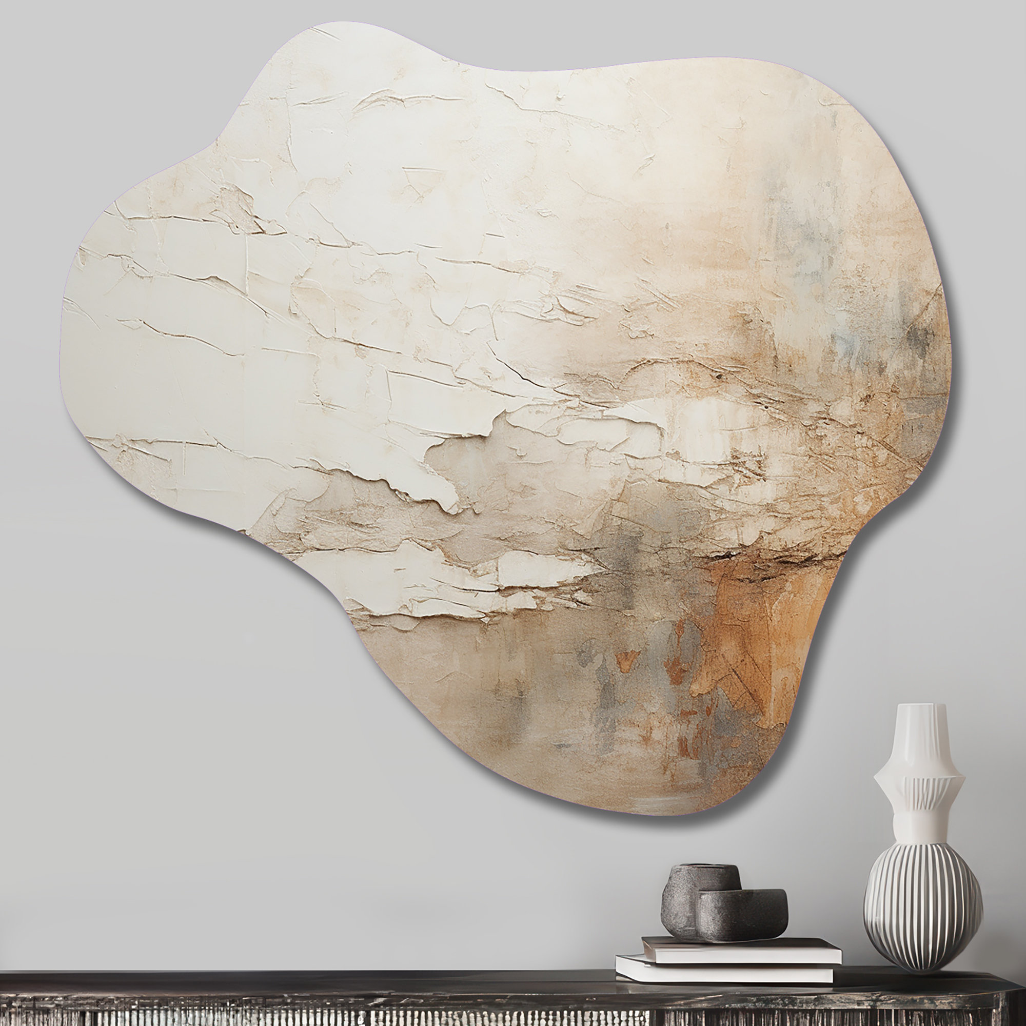 Brayden Studio® Beige And Brown Paint Fusion - Abstract Painting Cloud ...