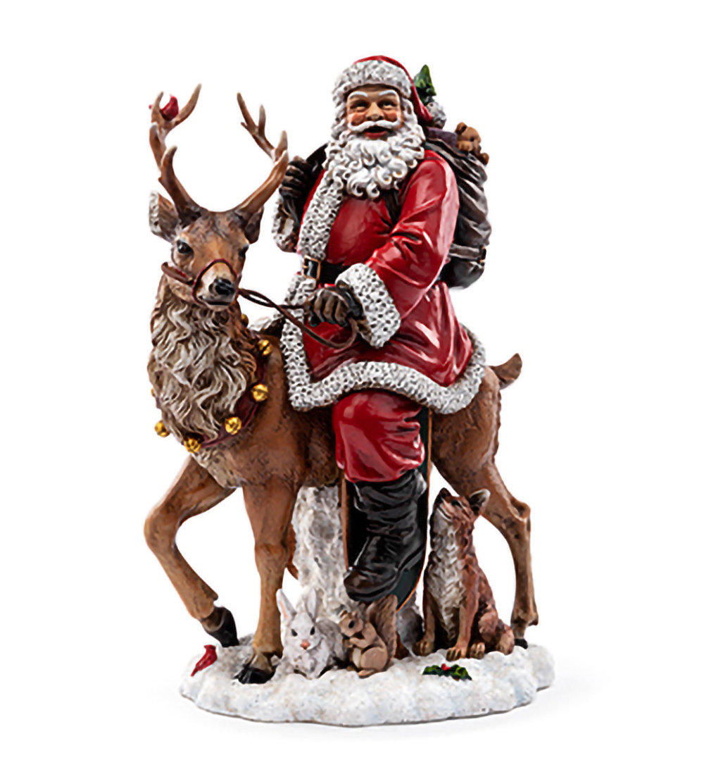 The Holiday Aisle® Santa Riding A Reindeer | Wayfair