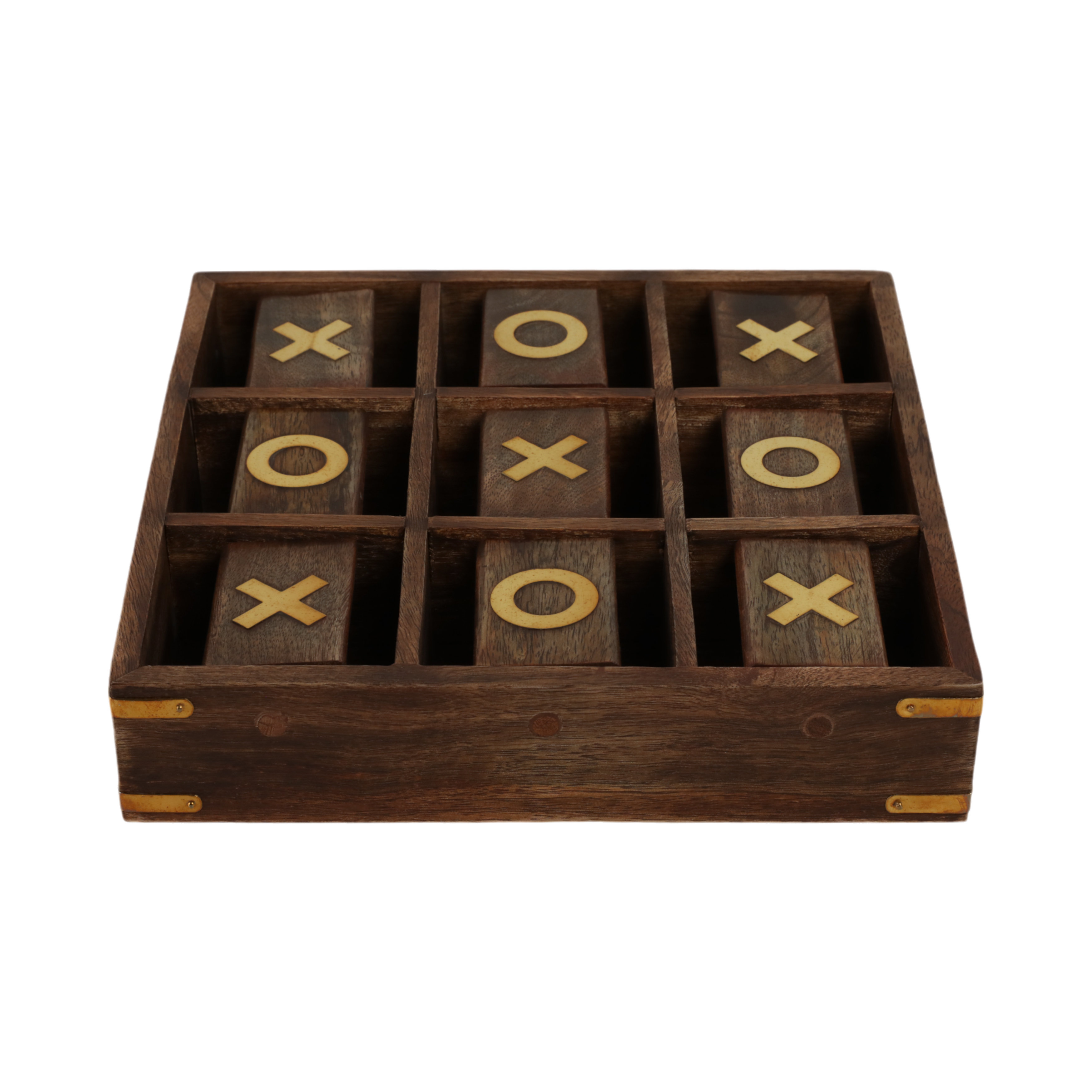 Sagebrook Home Wood, 10X10 Revolving Tic Tac Toe, Square | Wayfair