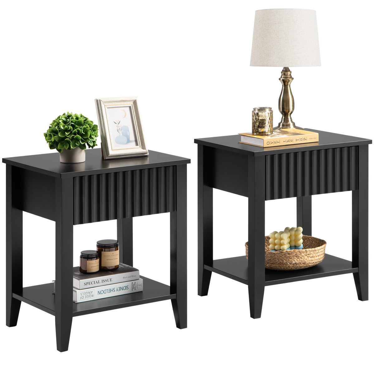 Winston Porter Nyleen 1-Drawer Nightstand & Reviews | Wayfair