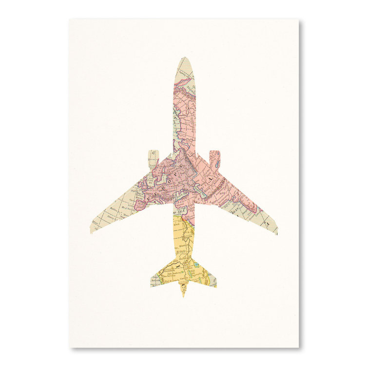 Maturi Vintage Map Plane Collage I by Chaos & Wonder Design - Poster ...