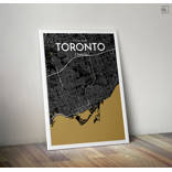 OurPoster.com 'Toronto City Map' Graphic Art Print Poster in Ink ...