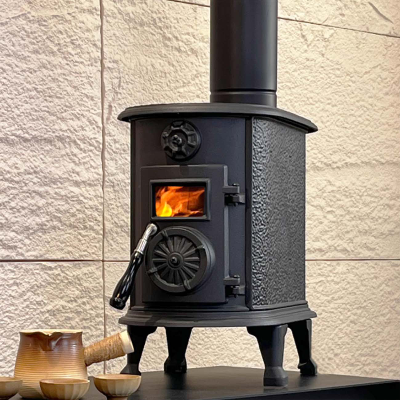 Hart Enjoy life Small cast iron real fire heating fireplace | Wayfair