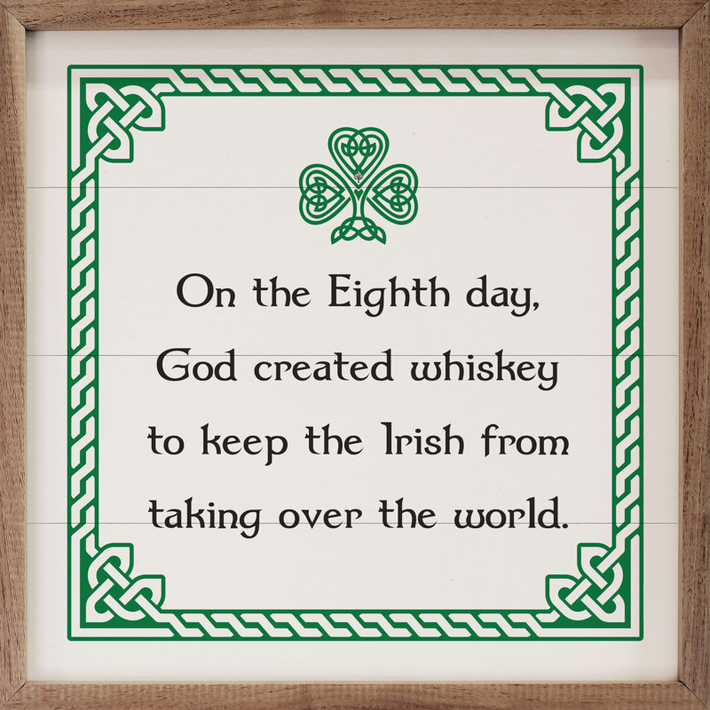 The Holiday Aisle® God Created Whiskey Border White | Wayfair