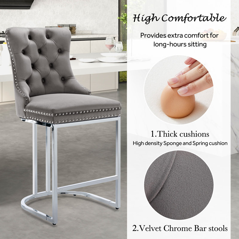 Rosdorf Park Katrisha Modern Metal 26'' Counter Bar Stools & Reviews ...