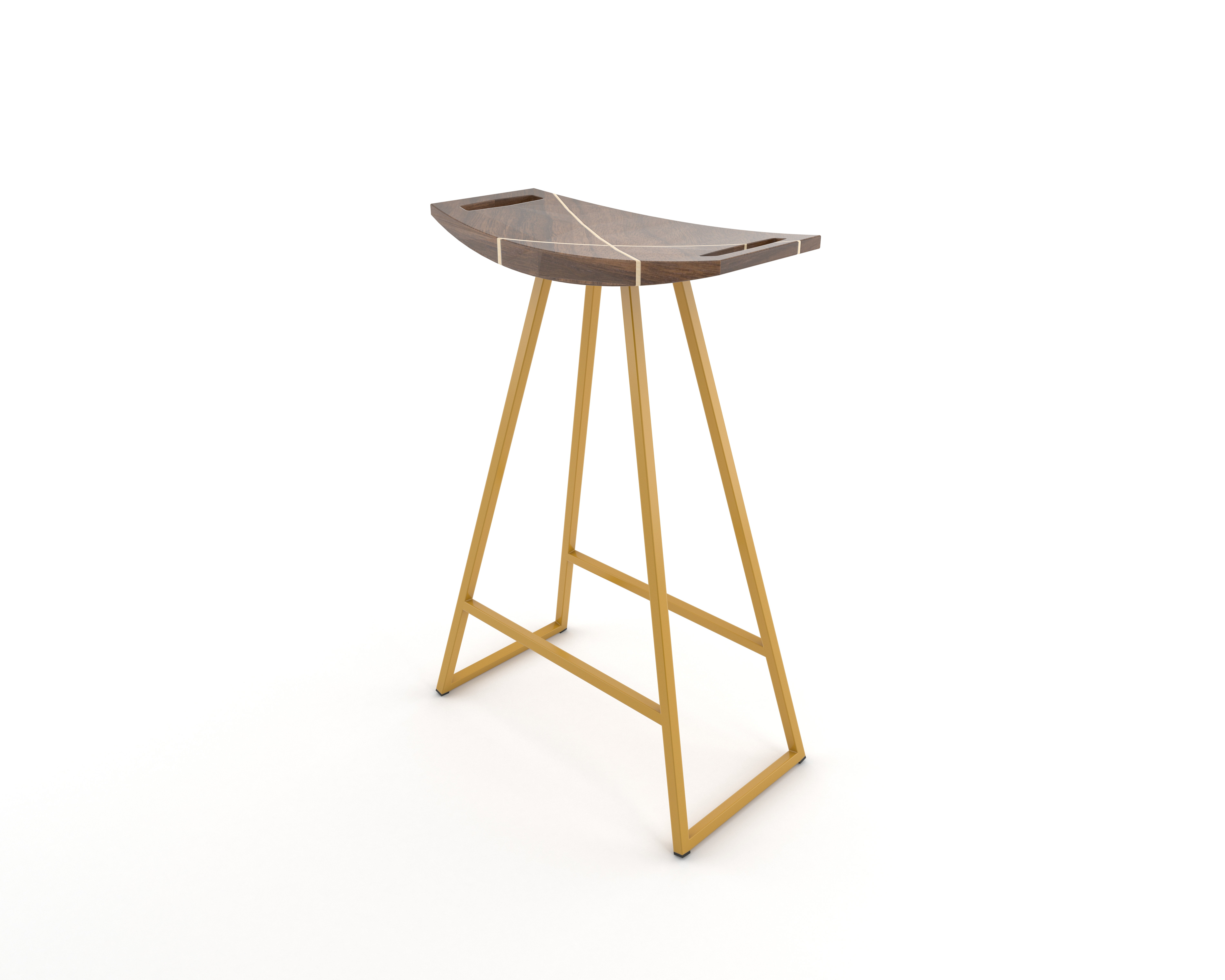 Tronk Design Robert Solid Wood Stool & Reviews | Wayfair