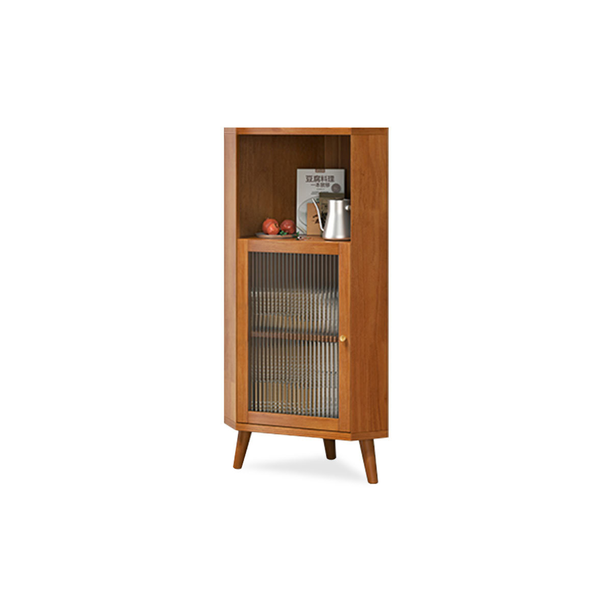 Corrigan Studio® Cherry wood color Solid Corner cabinet | Wayfair
