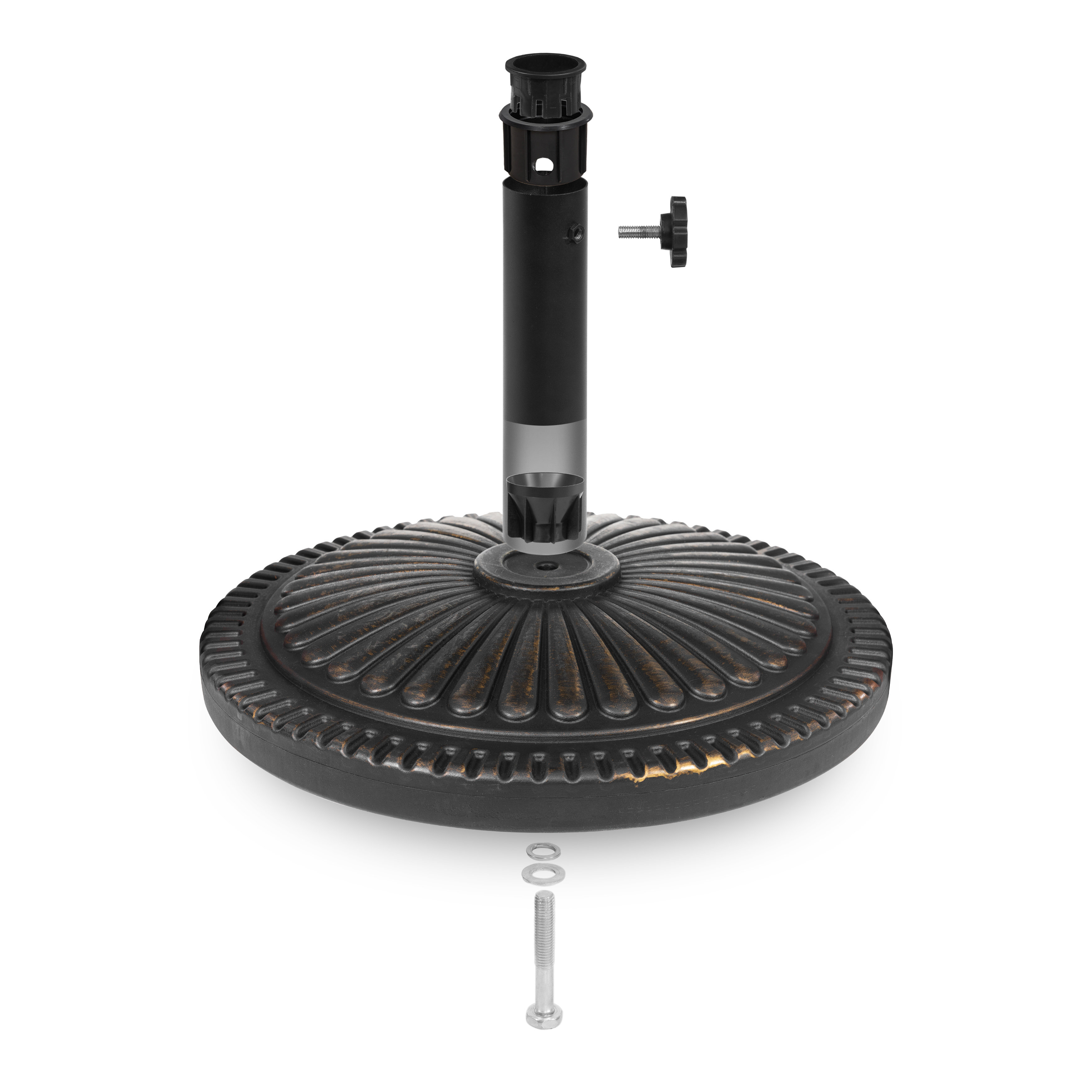 Arlmont & Co. Outdoor 33 lb. Round Patio Umbrella Base, Polyethylene ...