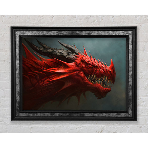 Bright Star Red Nasty Dragon - Single Picture Frame Print | Wayfair.co.uk