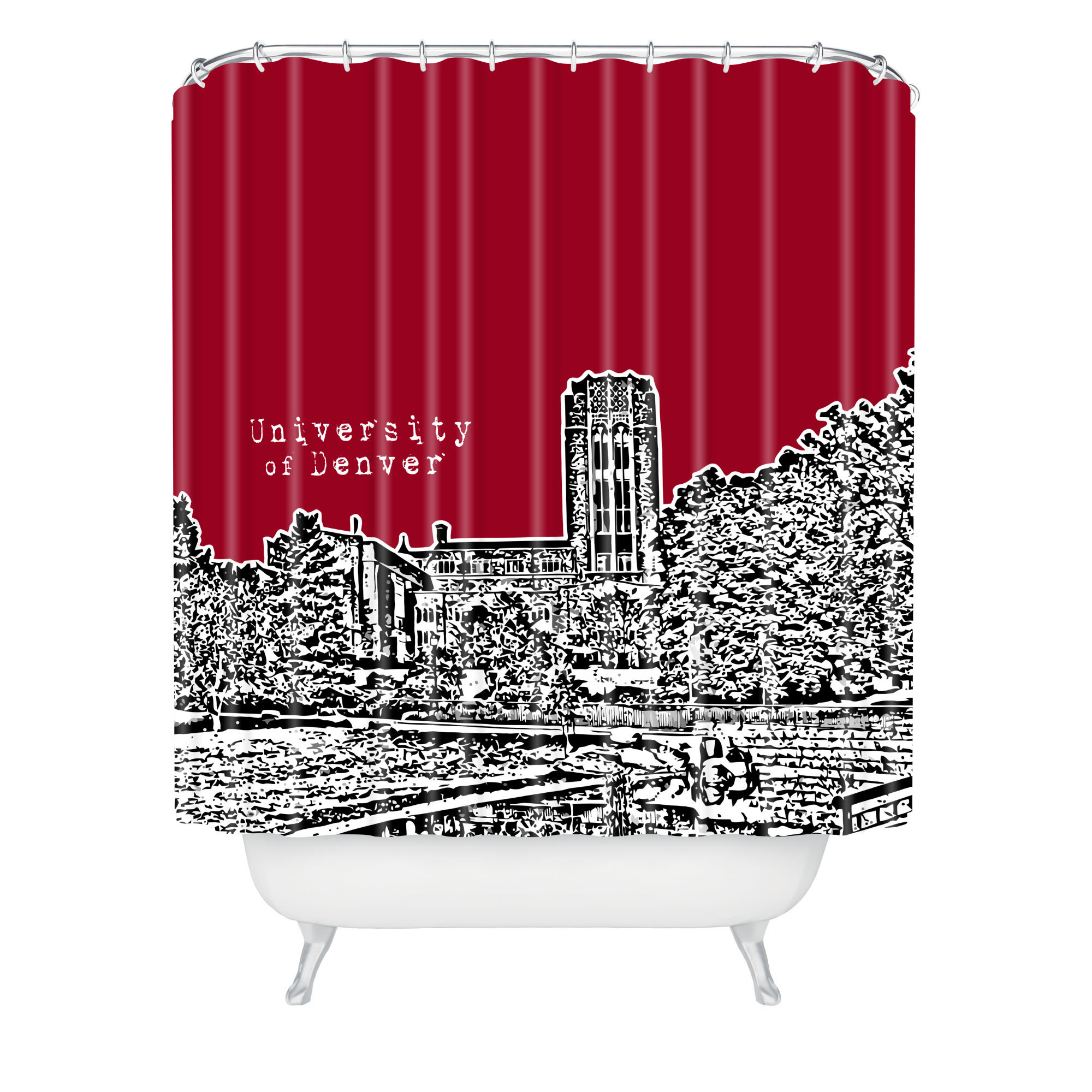 Deny Designs Bird Ave University of Denver Single Shower Curtain ...