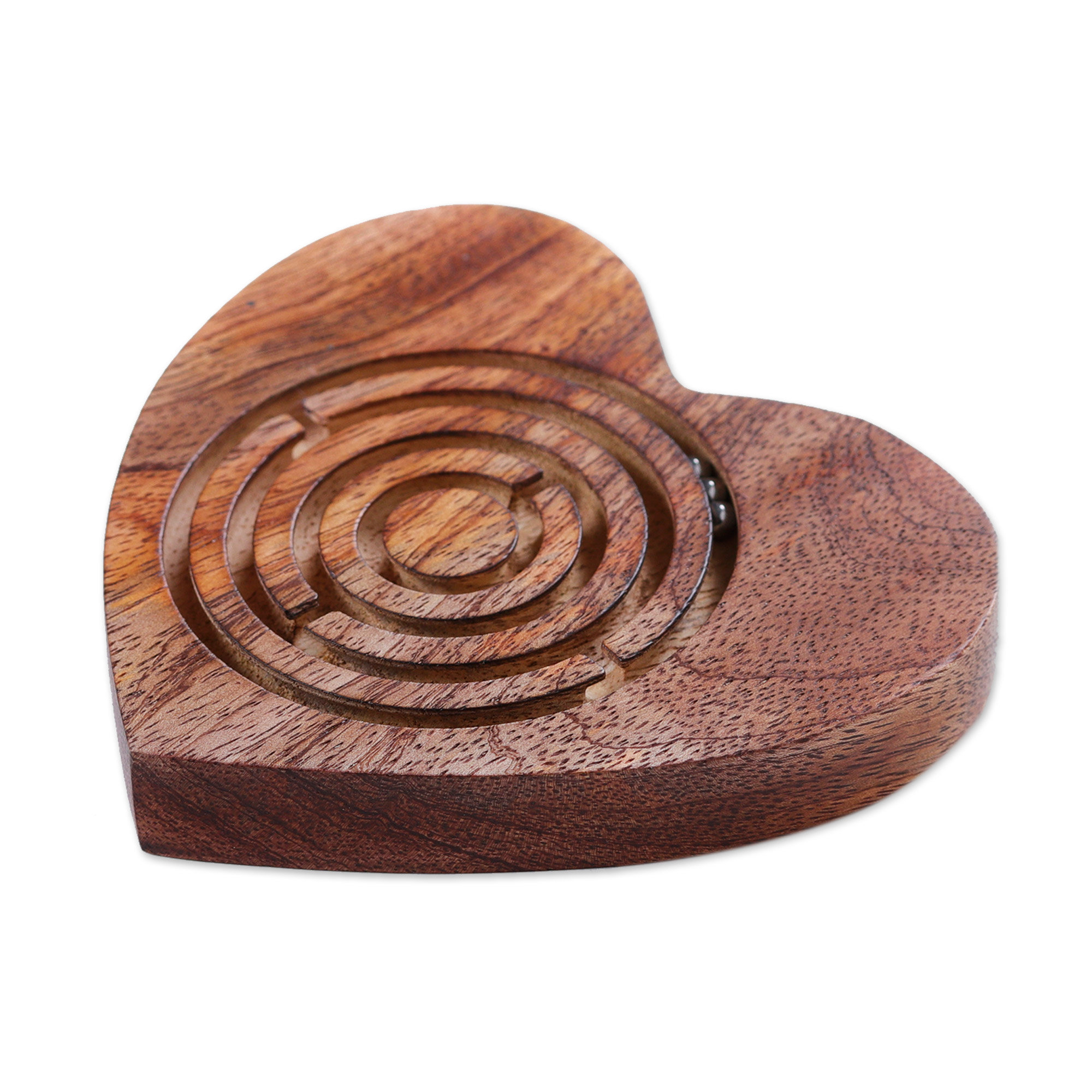 Novica Handmade Heart Roads Wood Maze Game | Wayfair
