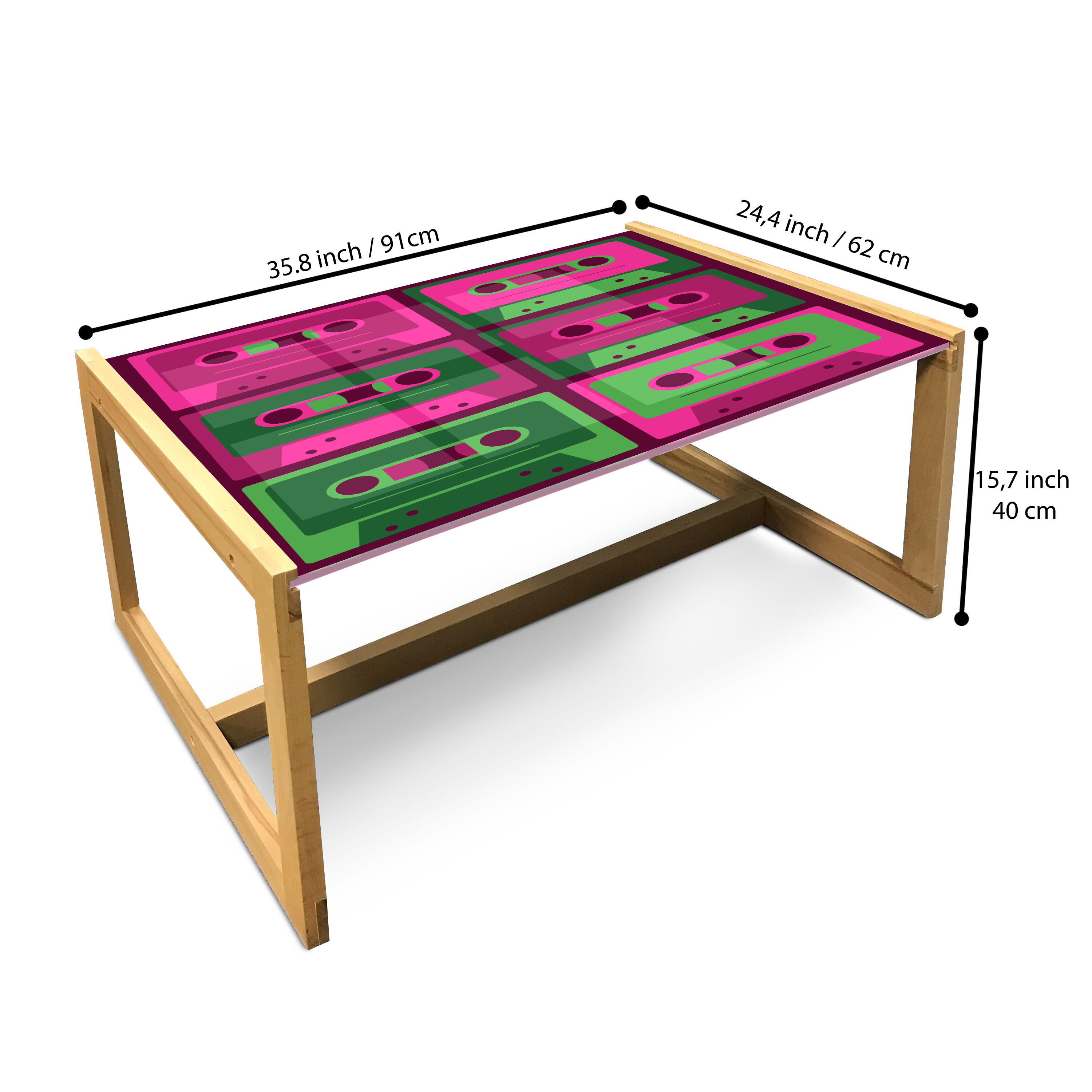 East Urban Home Retro Coffee Table, Cool And Vintage Cassettes Retro ...