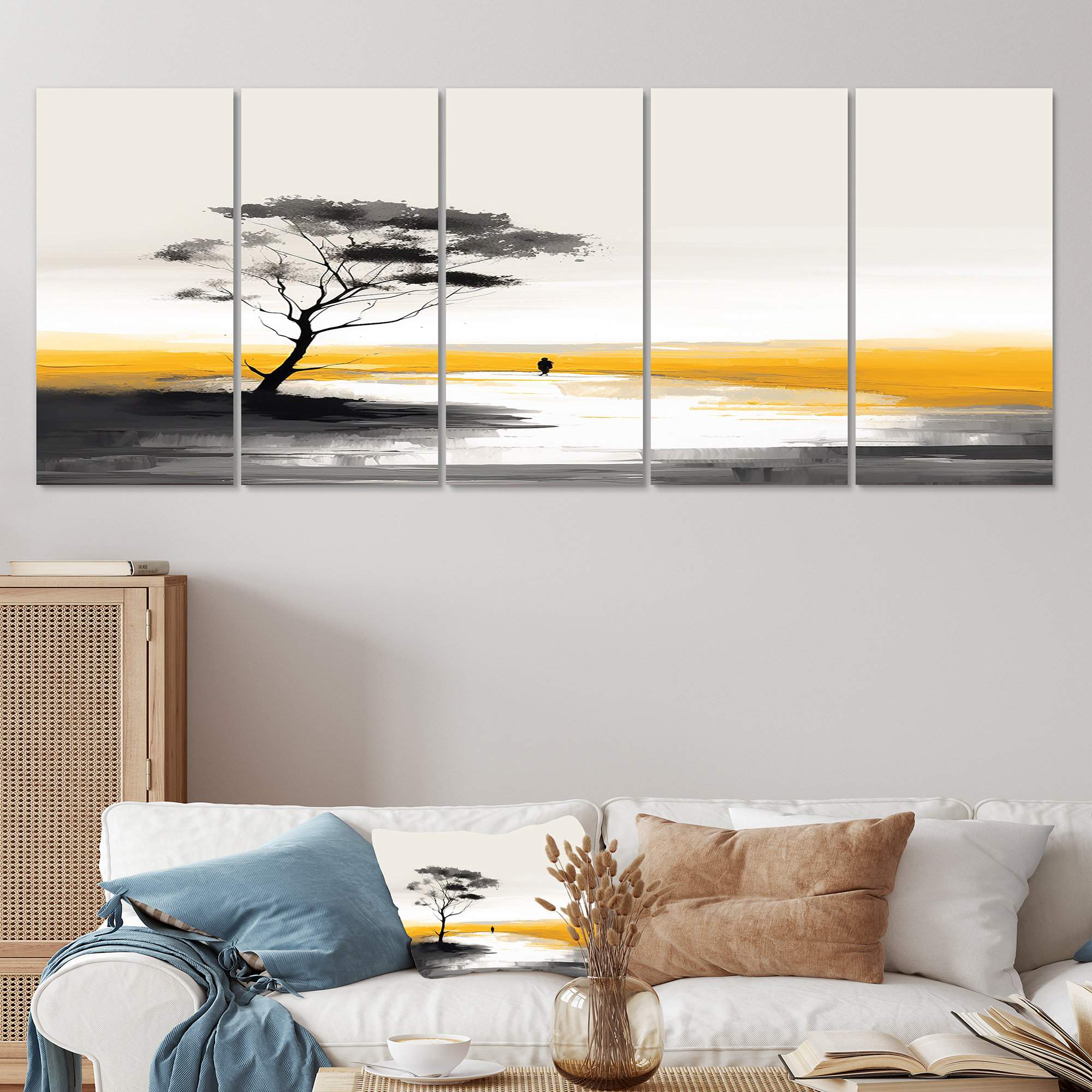 Lark Manor™ Tree Silhouette By Desolate Country Road - Abstract ...