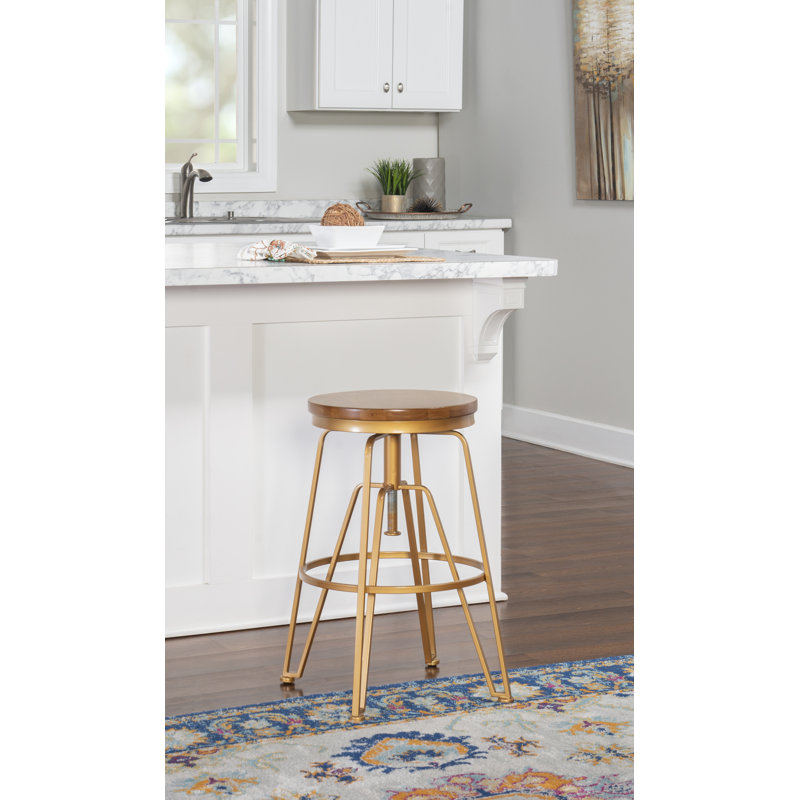 Mercer41 Lindzie Swivel Adjustable Height Counter Stool & Reviews | Wayfair
