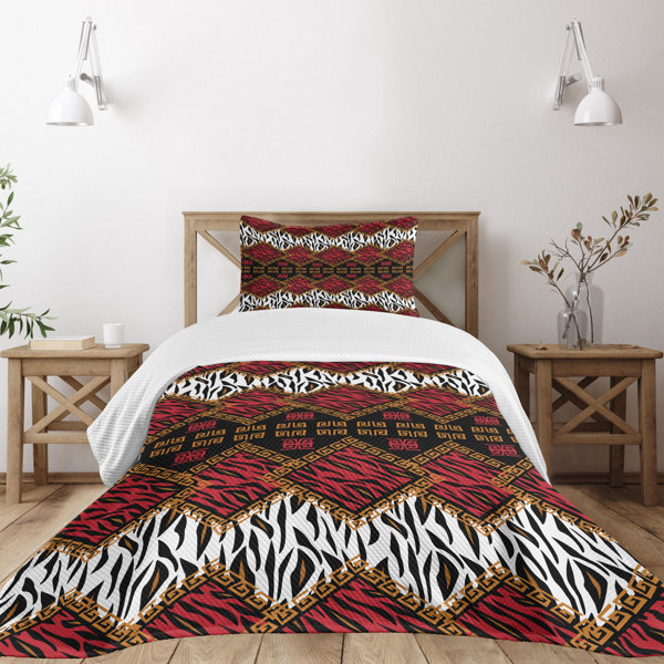 Ambesonne African Bedspread Wildlife Animal Skin | Wayfair