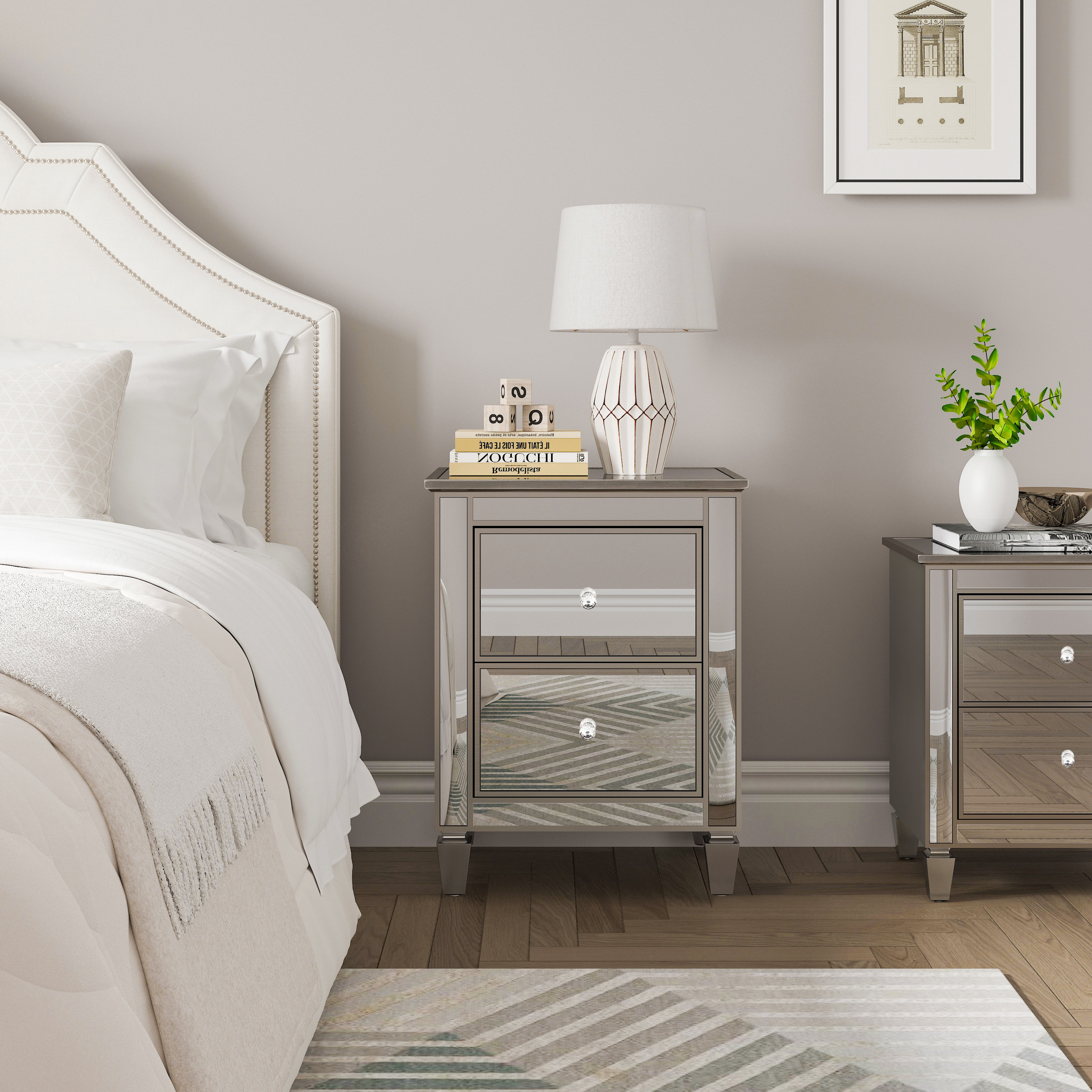 House of Hampton Table de chevet 2 tiroirs Myla et avis - Wayfair Canada